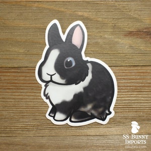 Custom 5x Dwarf Rabbit Stickers - Cute Dwarf Bunny Picture, Custom ...