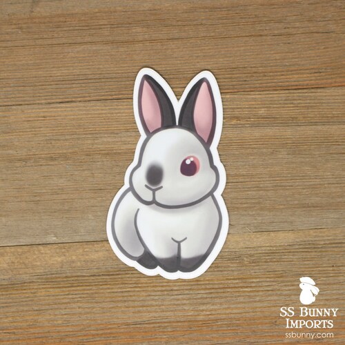 Himalayan Rabbit Sticker Chibi Printed Vinyl Californian | Etsy