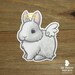 REW Netherland Dwarf Rabbit Sticker Cute Printed Bunny Vinyl - Etsy
