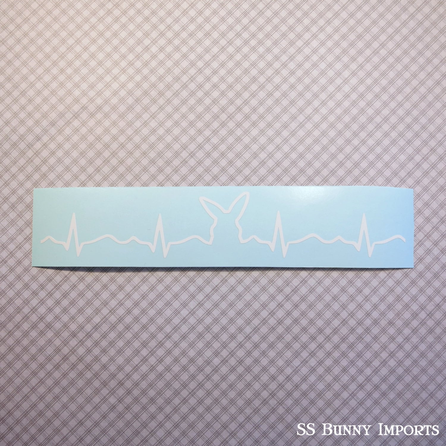 Rabbit Heartbeat Love Sticker, ECG EKG; Rabbit Water Bottle Decal ...