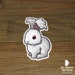 Black Tort Lionhead Rabbit Sticker Cute Lionhead Bunny Sticker ...