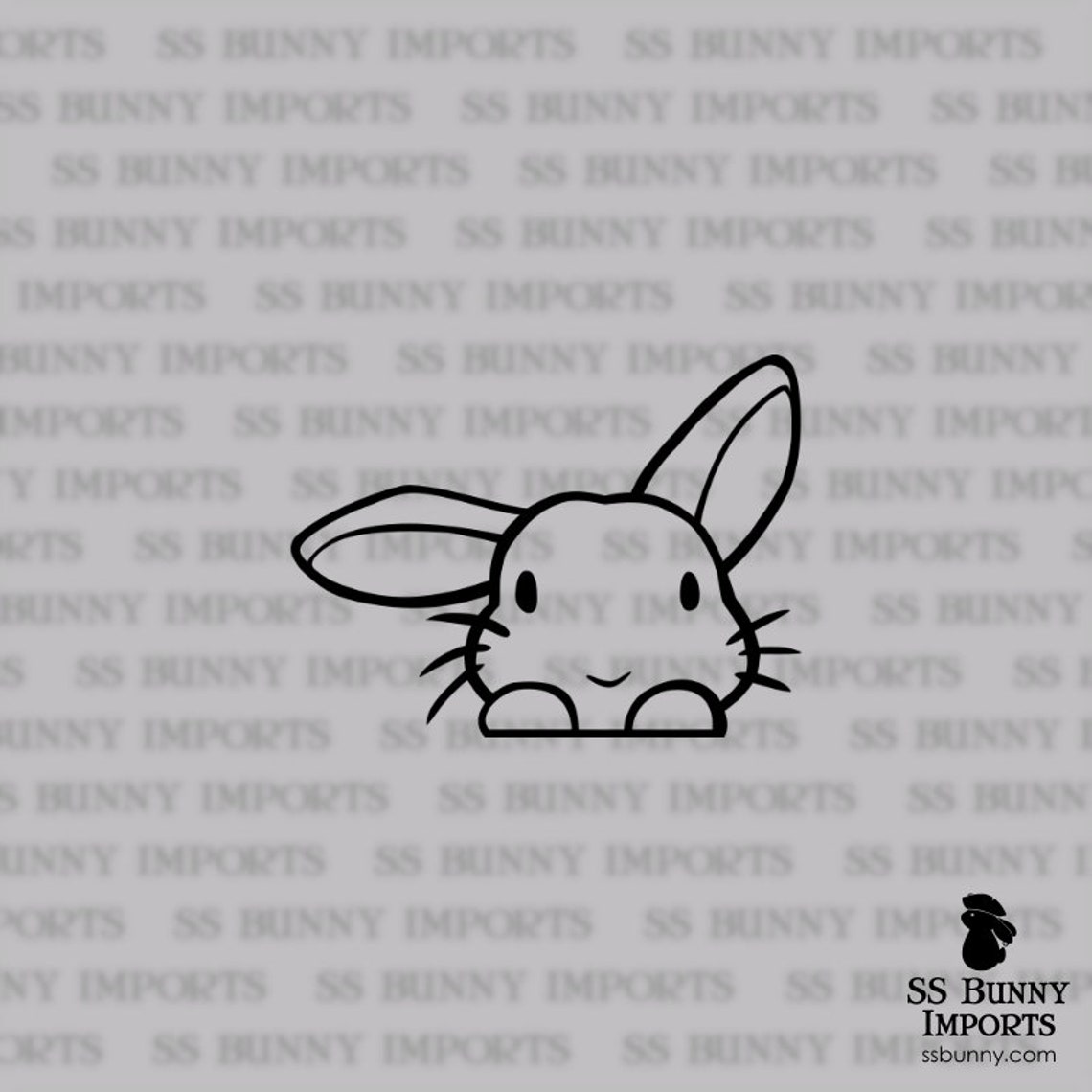 Peeking Cute Half Helicopter Lop Rabbit Sticker Bunny Laptop - Etsy