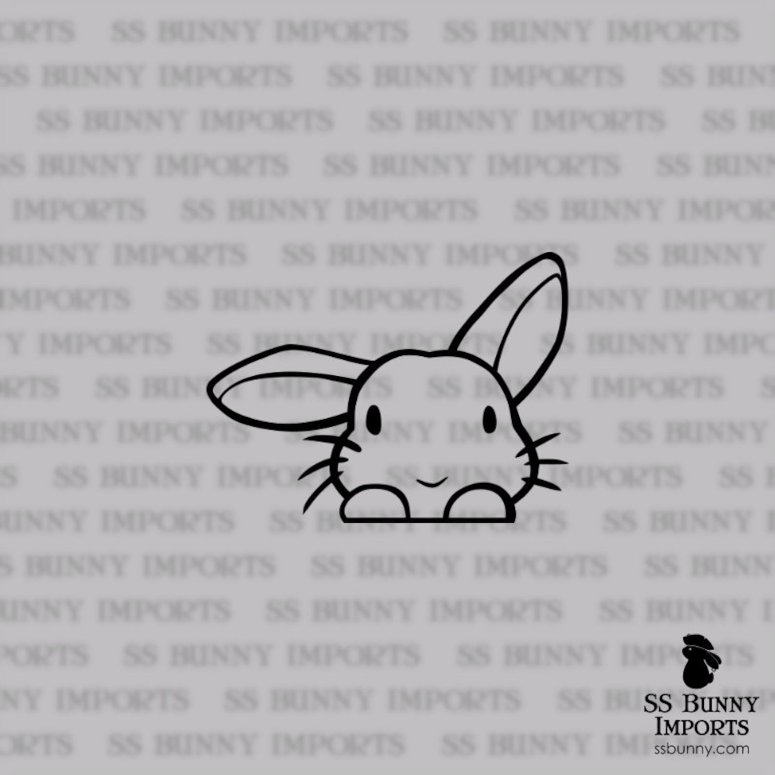 Peeking Cute Half Helicopter Lop Rabbit Sticker Bunny Laptop - Etsy