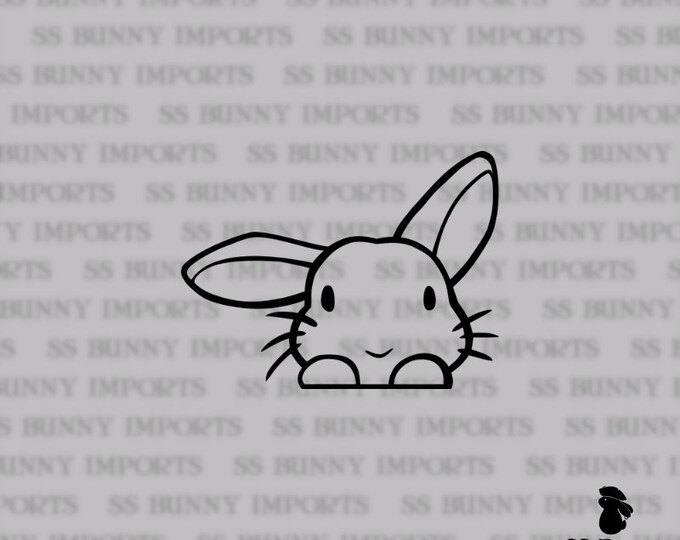 Peeking Cute Vinyl Bunny Sticker Rabbit Car Decal / Laptop - Etsy