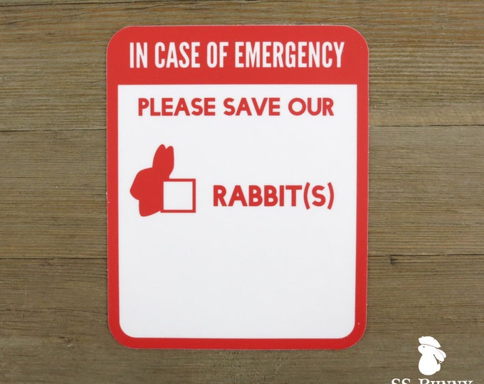 First Aid Kit Vinyl Rabbit Sticker Label Glossy Red Medical - Etsy