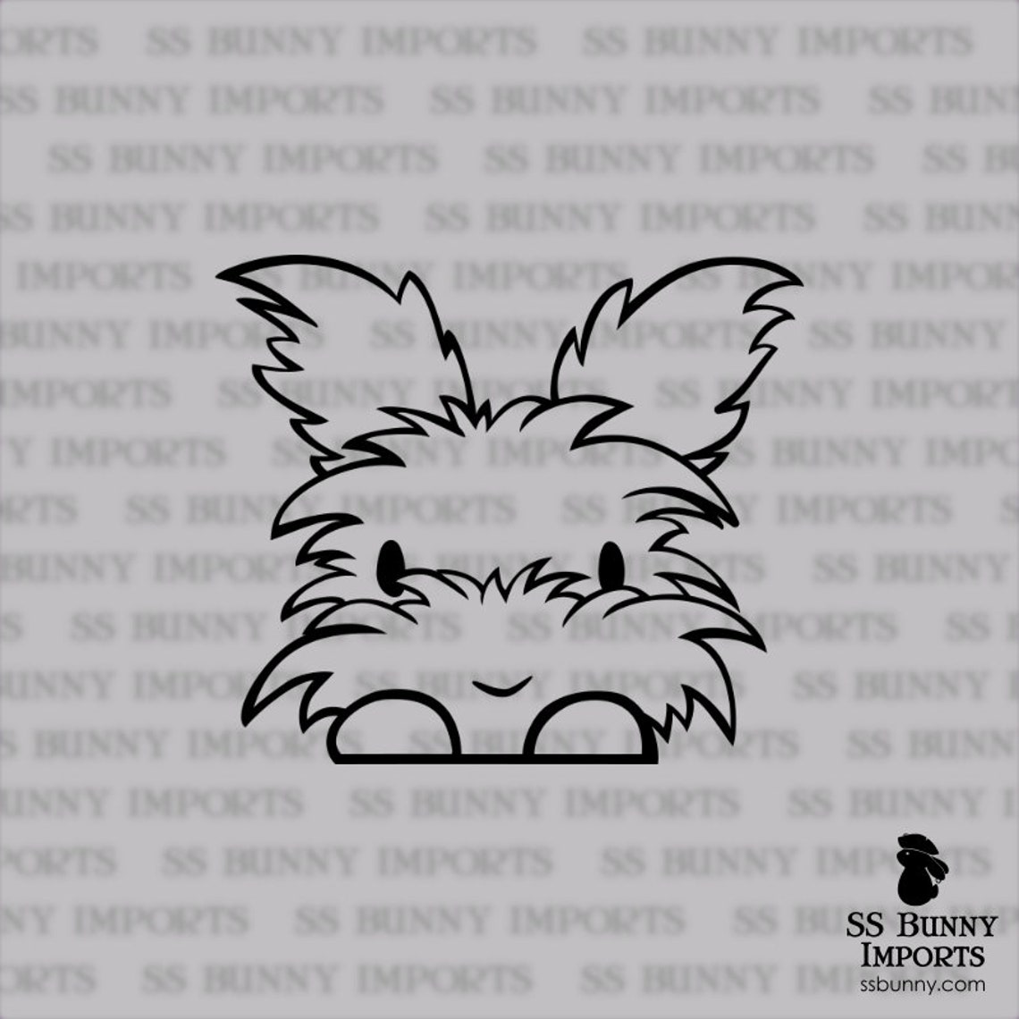 Peeking Cute Angora Rabbit Sticker Bunny Car Decal / Tablet - Etsy