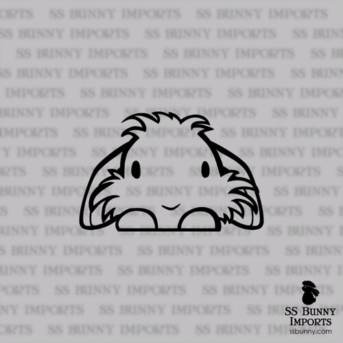 Peeking Cute Vinyl Bunny Sticker Rabbit Car Decal / Laptop | Etsy