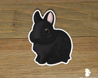 Blue-eyed White Rabbit Sticker Chibi Printed Vinyl BEW Bunny Sticker ...