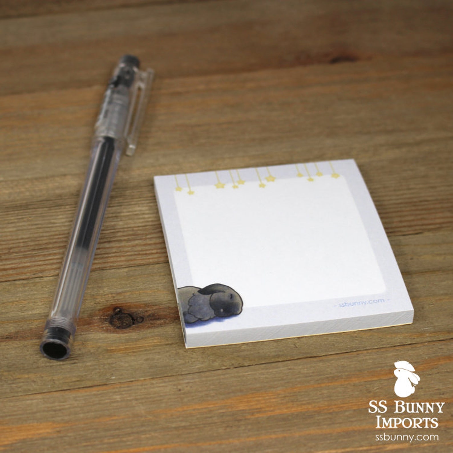 Sleeping Black Tort Lop Rabbit 3x3 Notepad 50 Sheets - Etsy