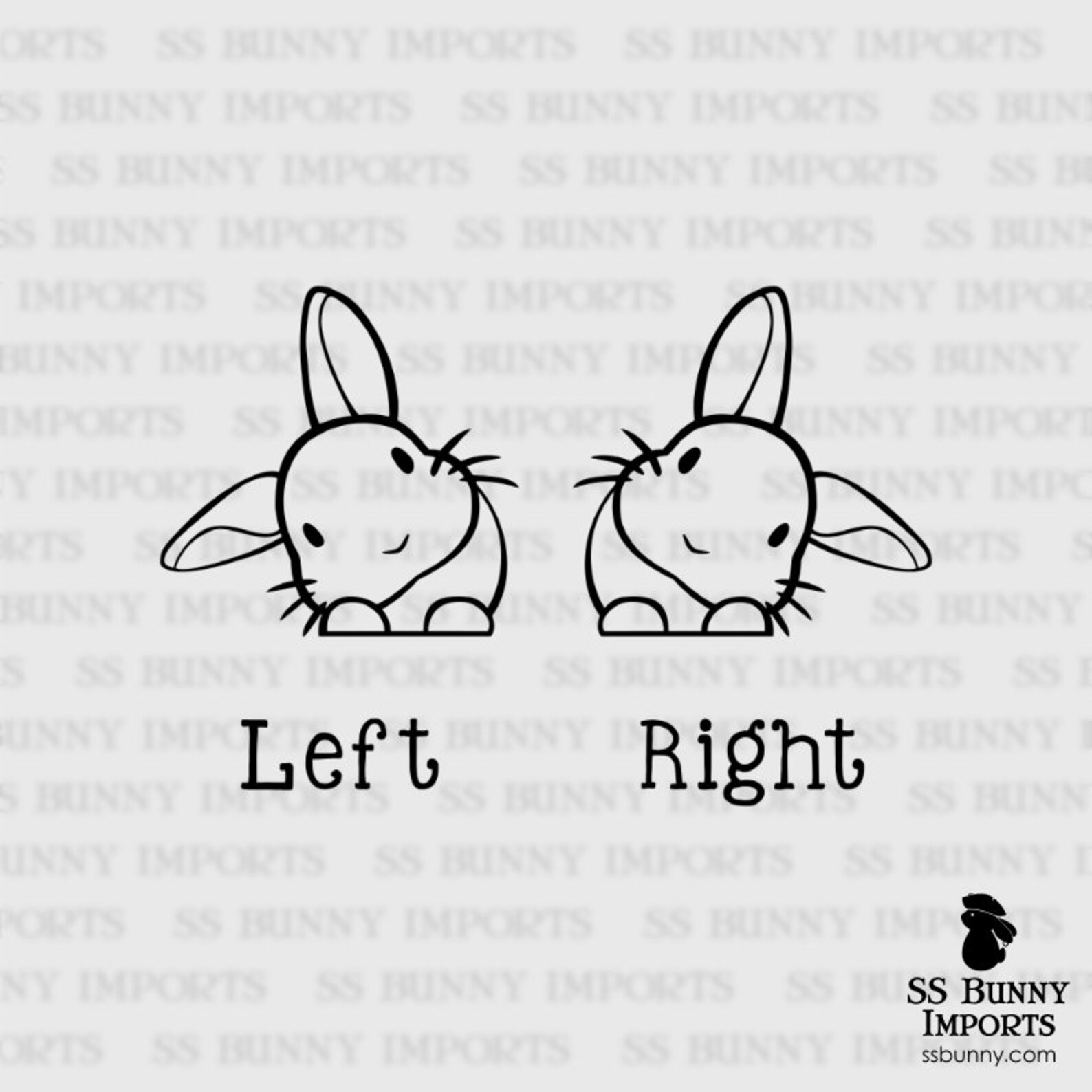 Peeking Head Tilt Bunny Decal Sticker Rabbit Car Sticker/ - Etsy