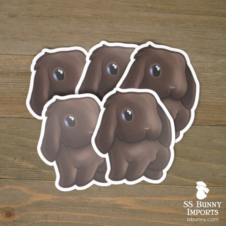 Custom 5x Lop Rabbit Vinyl Stickers Chibi Lop Bunny Picture - Etsy