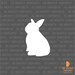 Mini Lop Rabbit Silhouette Decal Waterproof Bunny Decal, Vinyl Bunny ...