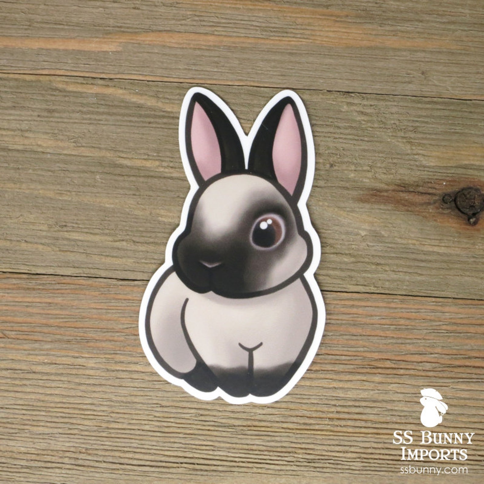 Sable Point Bunny Sticker Cute Rabbit Gift Car Sticker | Etsy