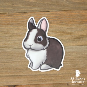 Custom 5x Dwarf Rabbit Stickers - Cute Dwarf Bunny Picture, Custom ...