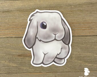 Mini Lop Rabbit Silhouette Decal Waterproof Bunny Decal - Etsy