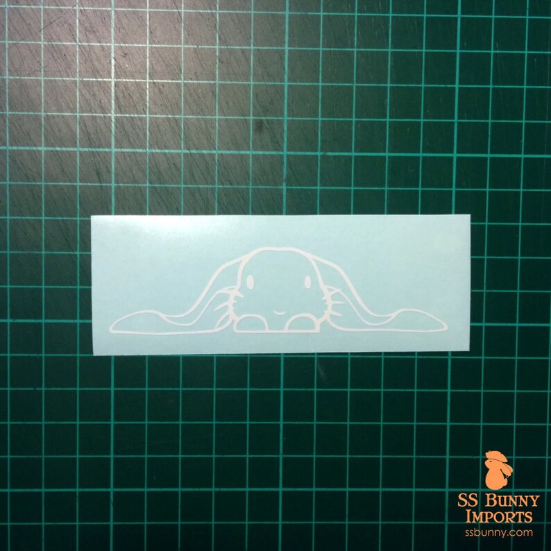 Peeking cute vinyl English lop sticker rabbit car decal / | Etsy