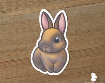 Peeking Cute Half Lop Rabbit Sticker Bunny Laptop Decal / Car - Etsy