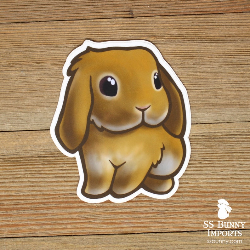 Orange Lop Bunny Sticker; Printed Chibi Rabbit Vinyl Tablet Sticker, Waterproof, Weatherproof - Etsy