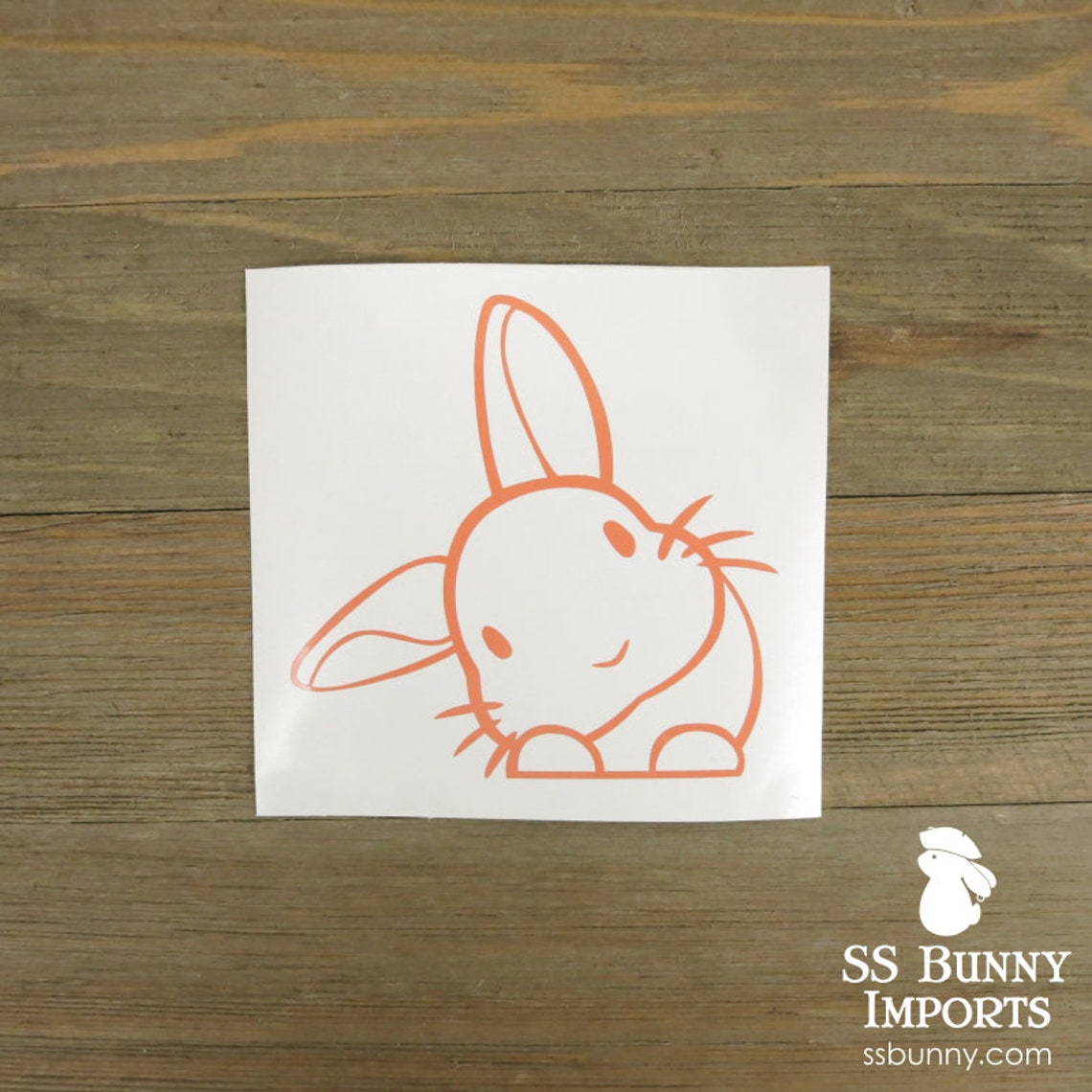Peeking Head Tilt Bunny Decal Sticker Rabbit Car Sticker/ | Etsy