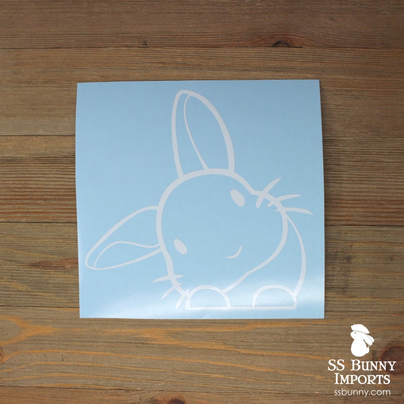 Peering Cute Head Tilt Rabbit Sticker Bunny Car Decal / - Etsy