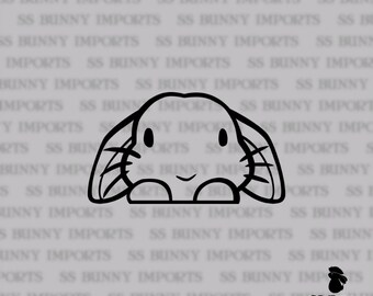 Peeking Cute Vinyl Bunny Sticker Rabbit Car Decal / Laptop - Etsy