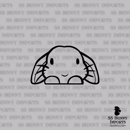 Peeking Cute Vinyl Bunny Sticker Rabbit Car Decal / Laptop - Etsy