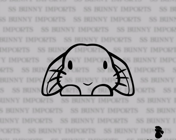 Peeking Cute Vinyl Bunny Sticker Rabbit Car Decal / Laptop | Etsy