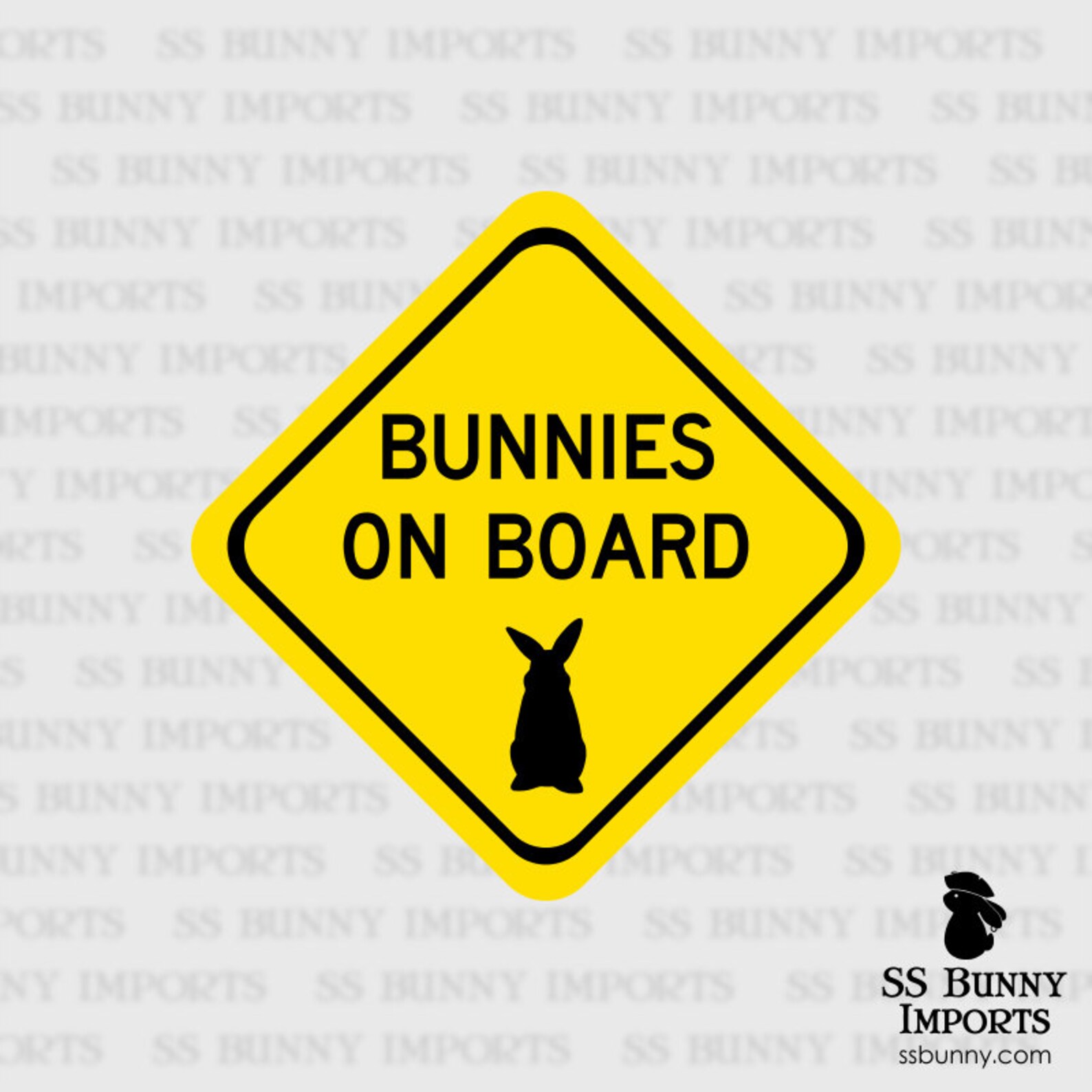 Bunnies on Board Car Magnet Pet Bunny Warning Sign Rabbit - Etsy