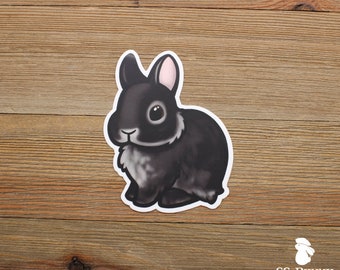 Mini Lop Rabbit Silhouette Decal Waterproof Bunny Decal, Vinyl Bunny ...