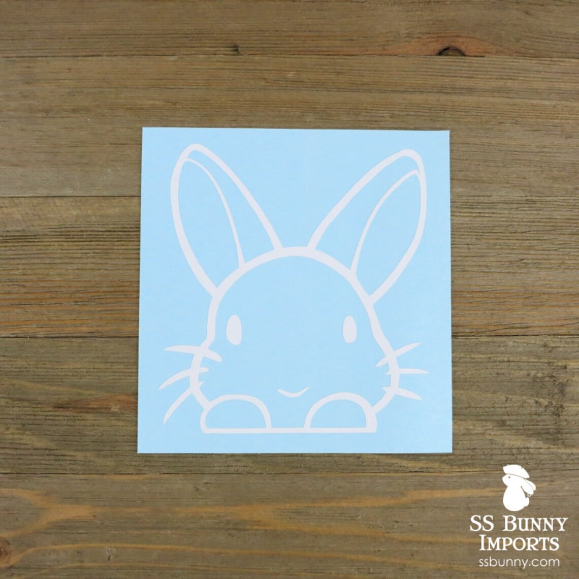 Rabbit Sticker Peeking Bunny Car Decal Rabbit Laptop Decal | Etsy