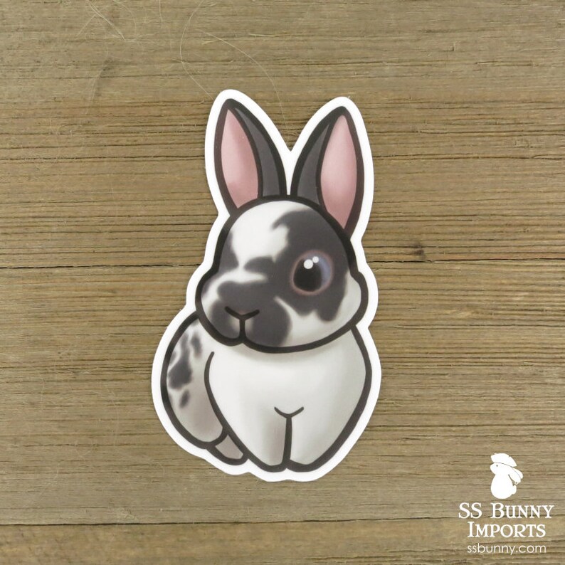 Broken Blue Rabbit Sticker Cute Bunny Vinyl Sticker - Etsy