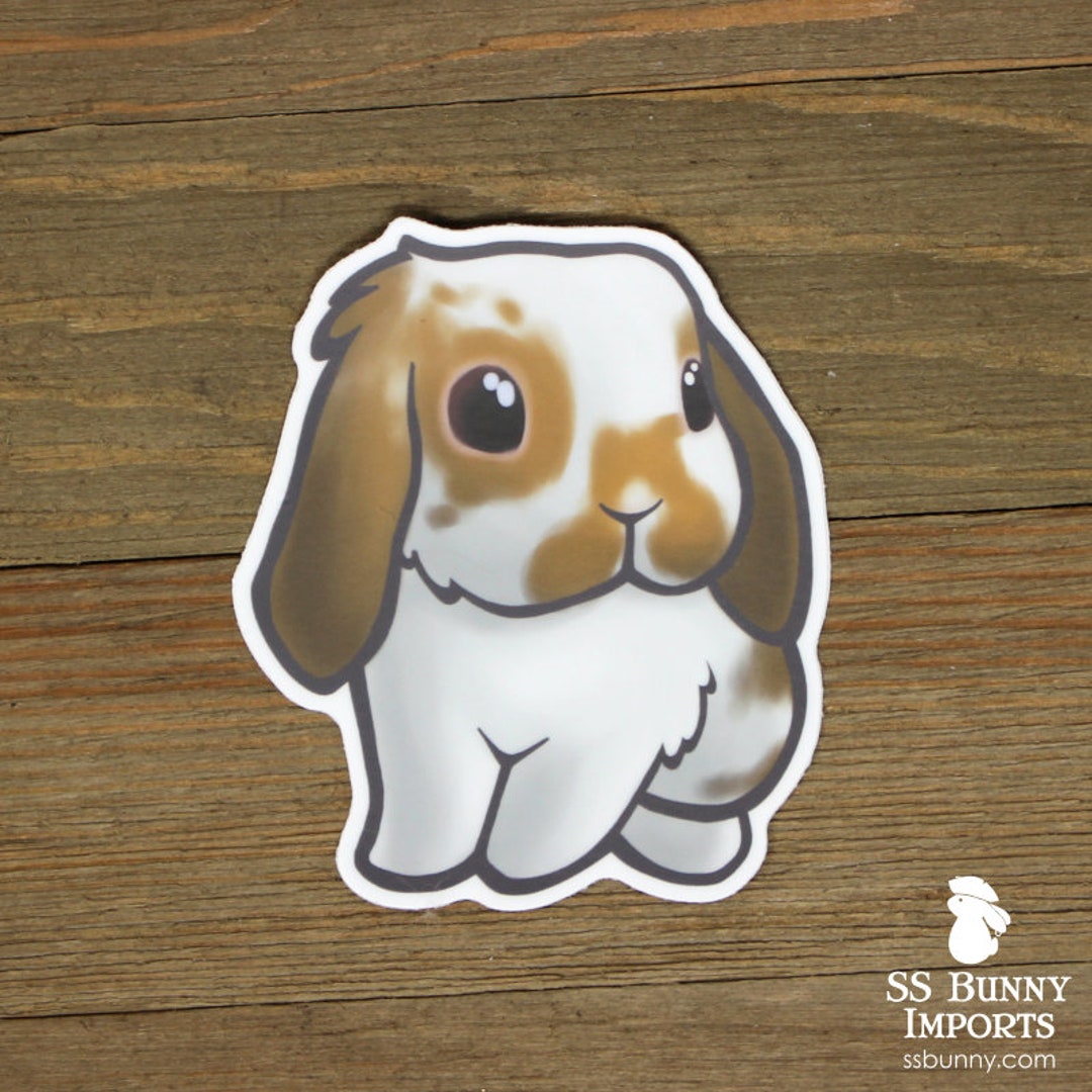 Broken Orange Lop Rabbit Sticker; Printed Chibi Bunny Vinyl Tablet ...