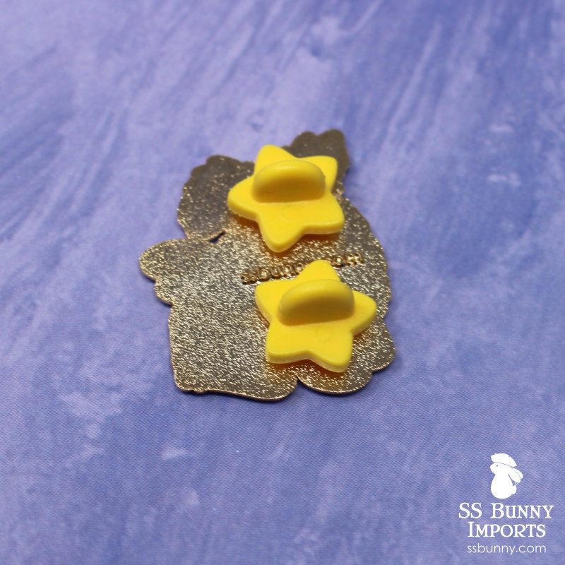 Yellow Puffy Star Rubber Pinback Clutches - Etsy