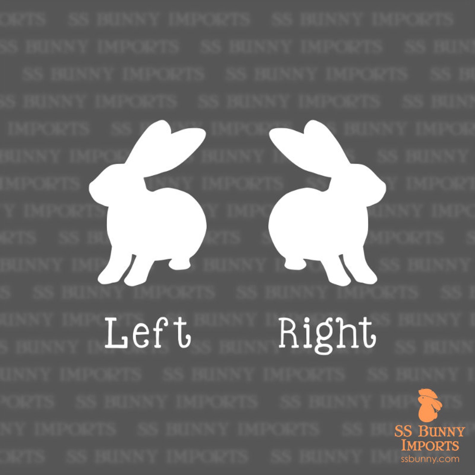 Flemish Giant Rabbit Silhouette Sticker, Vinyl Bunny Decal, Glossy ...