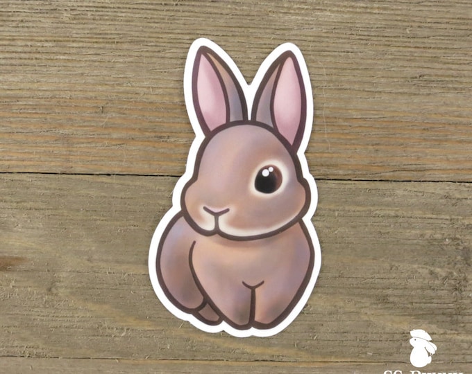 Harlequin Dutch Bunny Sticker Cute Printed Vinyl Rabbit - Etsy