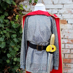 Kids Knight Costume, Kids Chainmail With Cape and Sword, Knight Dress ...