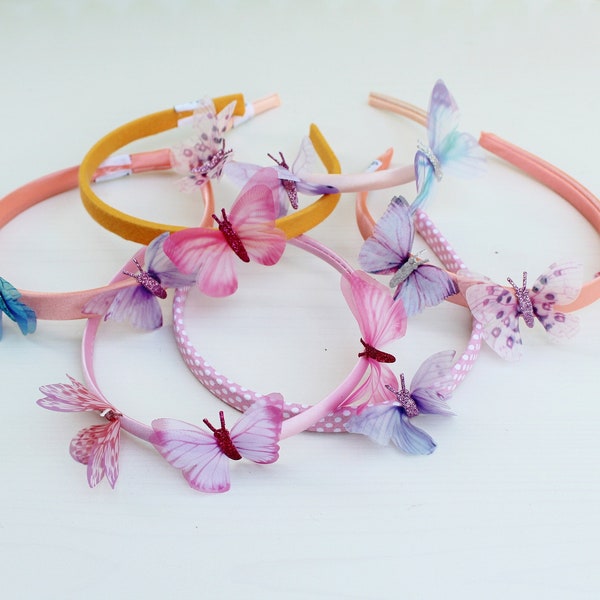 Butterfly Hair Bands for Girls - Etsy