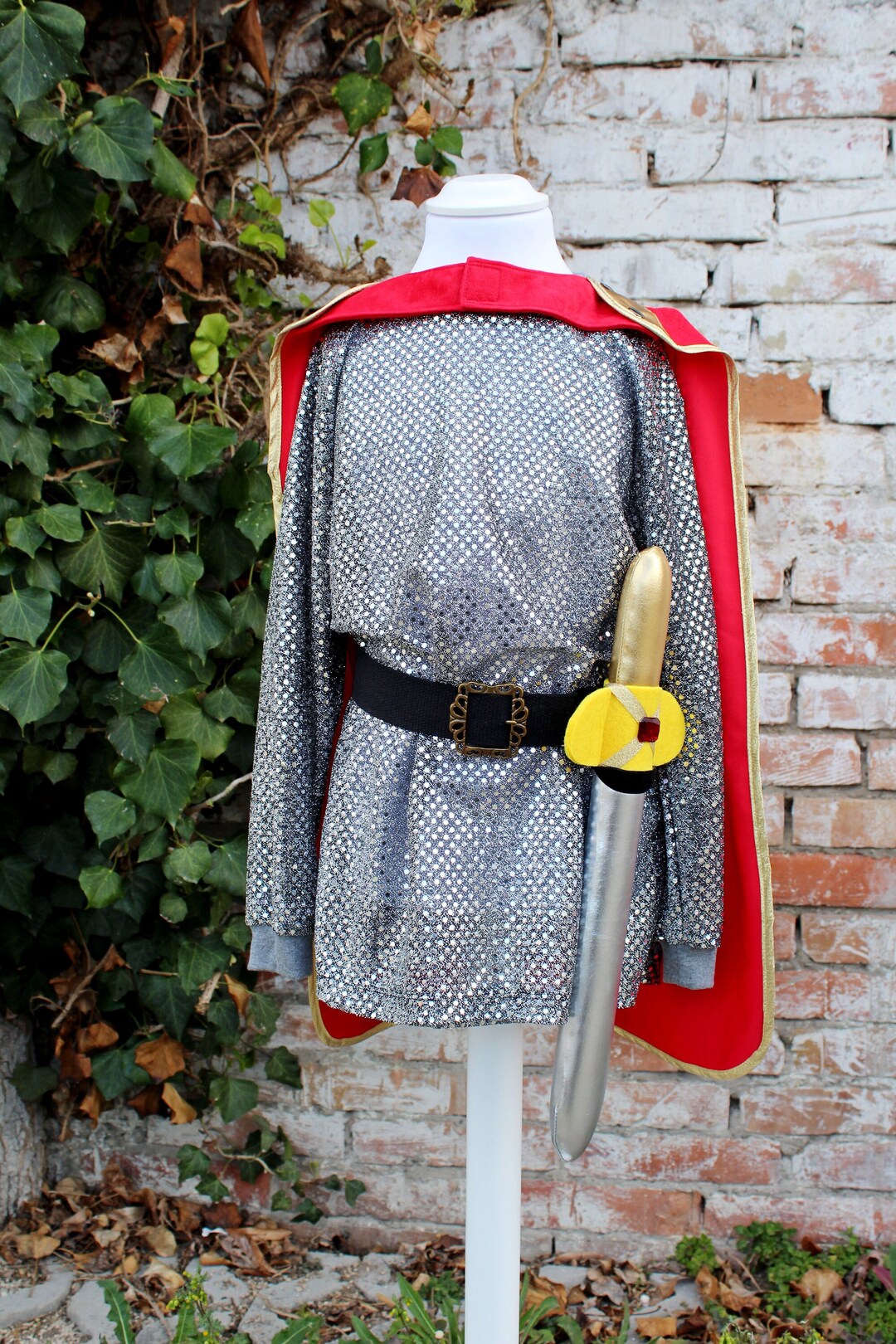 Kids Knight Costume, Kids Chainmail With Cape and Sword, Knight Dress ...