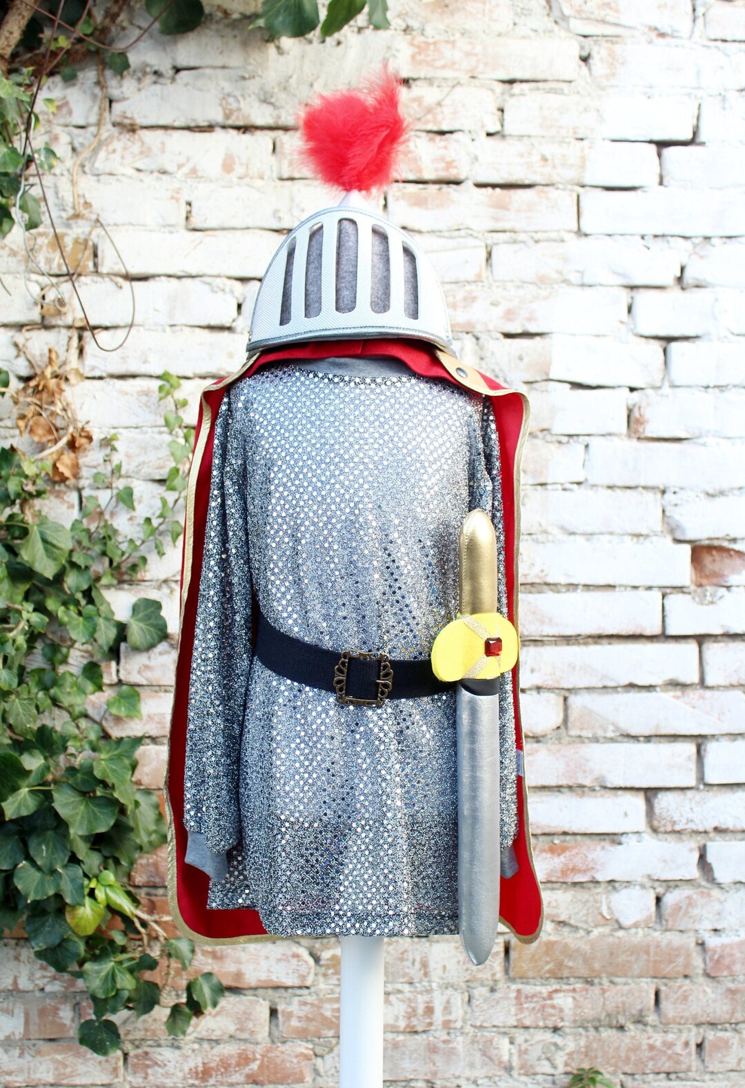 Child Knight Costume Kid Chainmail With Cape Helmet or - Etsy