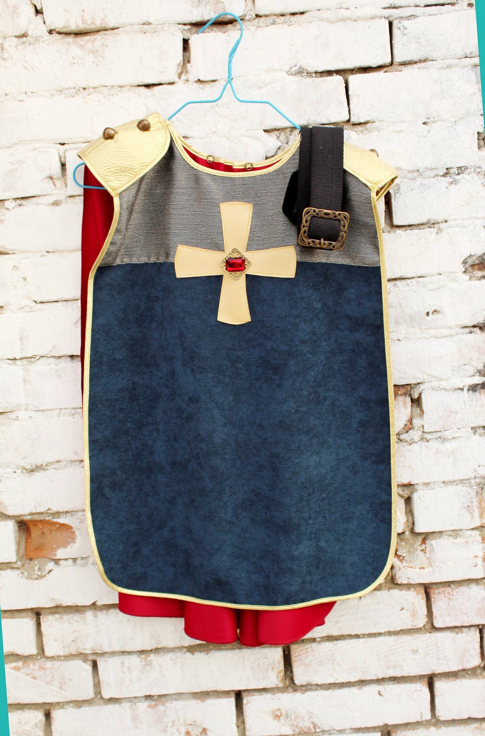 Knight Costume for Kids, Knight Chainmail, Surcoat and Cape All in One ...