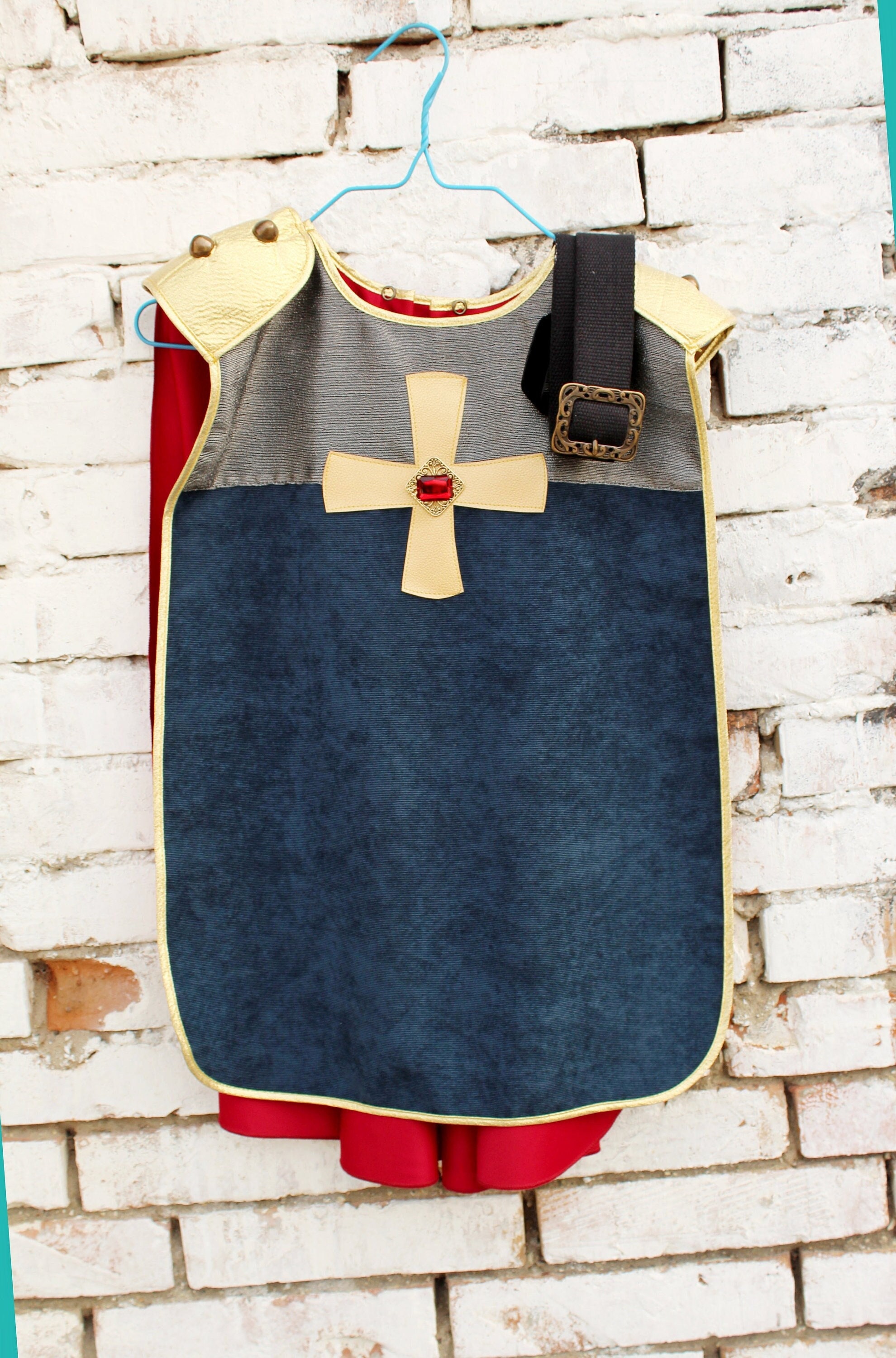 Knight Costume for Kids, Knight Chainmail, Surcoat and Cape All in One ...