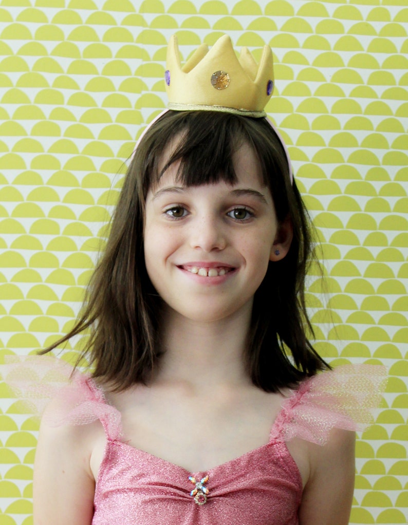 Princess Crown for Girls, Kids Crown, Headband Crown, Fabric Crown With ...