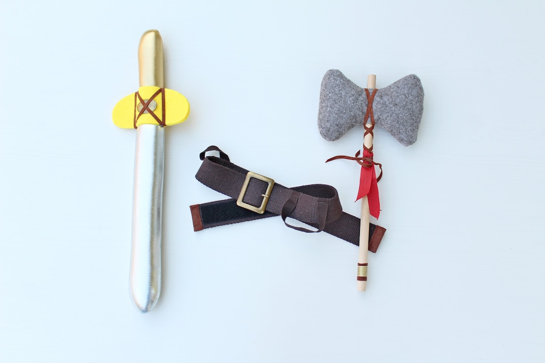 Viking Axe and Viking Sword With Belt for Kids, Viking Weaponry for ...