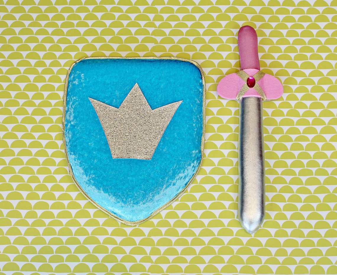 Sword and shield for girls princess knight foam sword and | Etsy