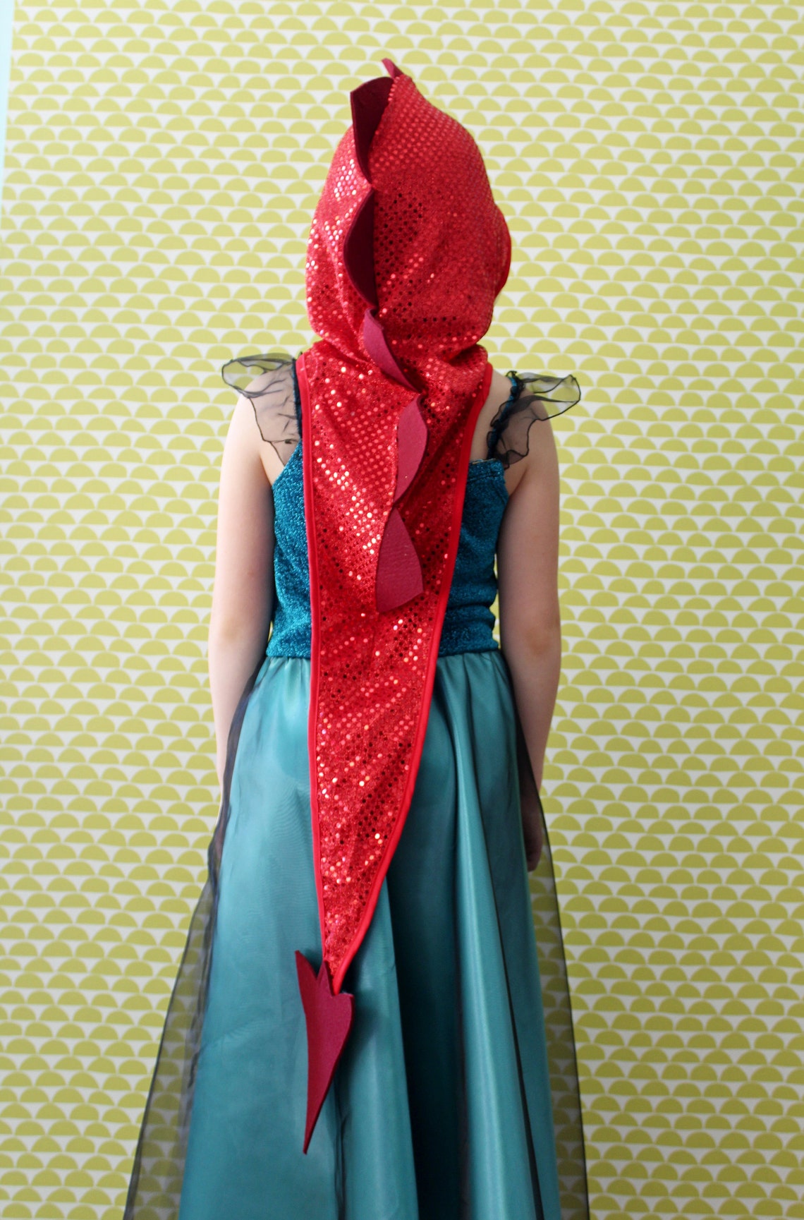 Kids Dragon Costume, Dragon Dress Up, Kids Dragon Hood, Dragon Hat for ...