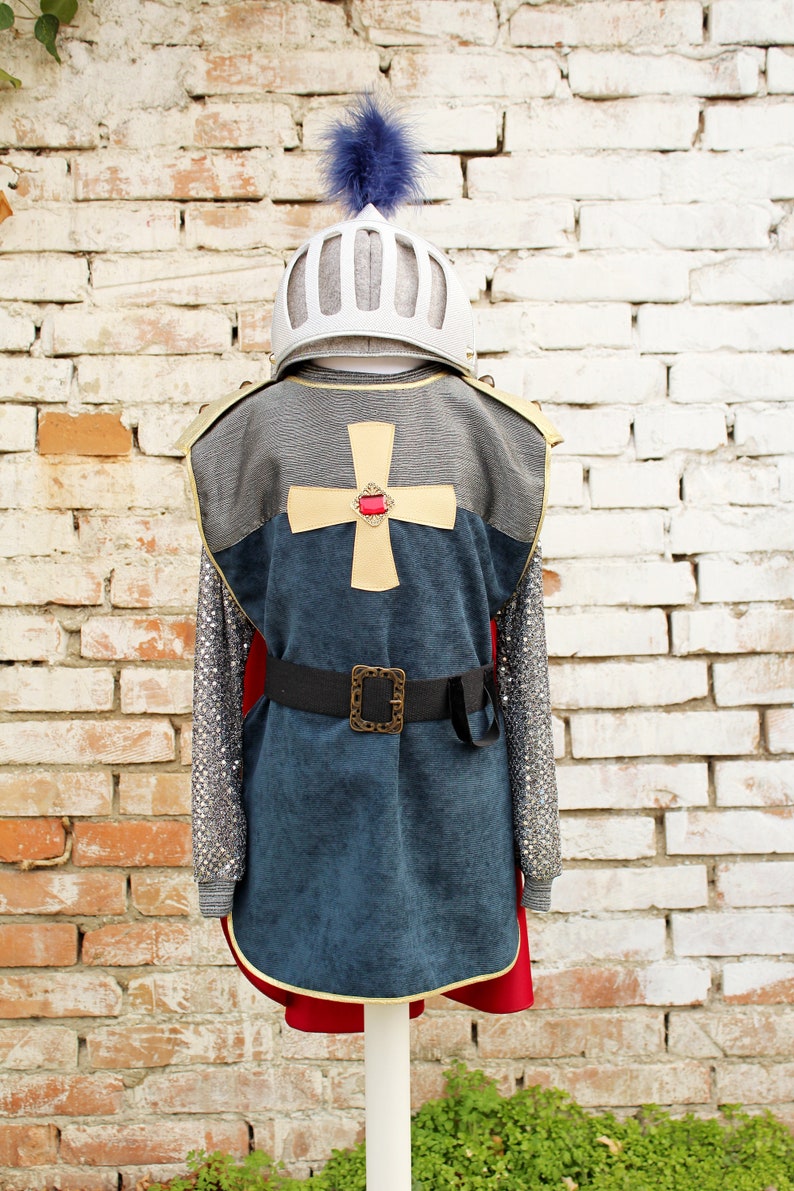 Knight Costume for Kids, Knight Chainmail, Surcoat and Cape All in One ...
