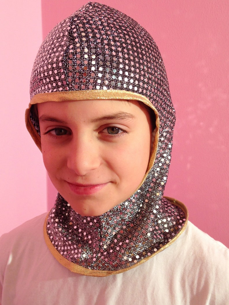 Child Knight Costume, Kid Chainmail With Cape, Helmet or Balaclava ...