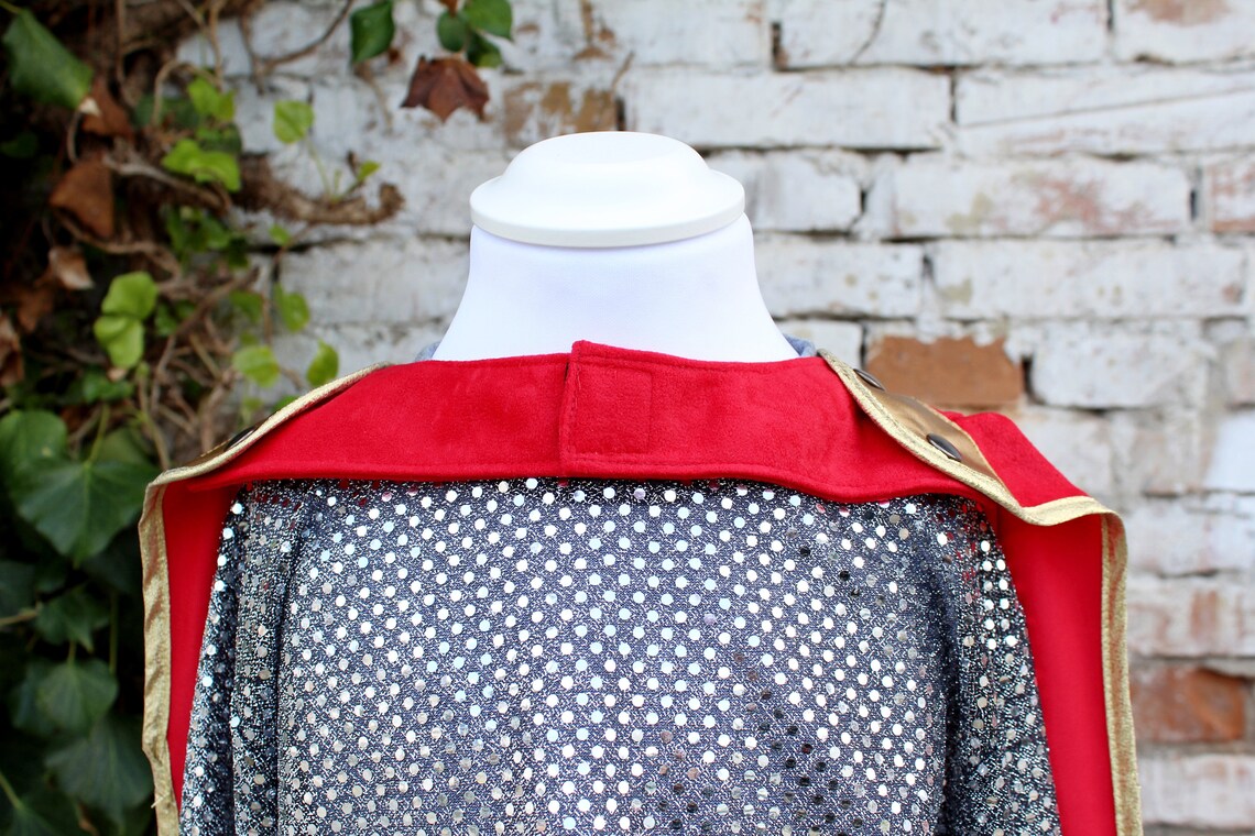 Kids Knight Costume, Kids Chainmail With Cape and Sword, Knight Dress ...