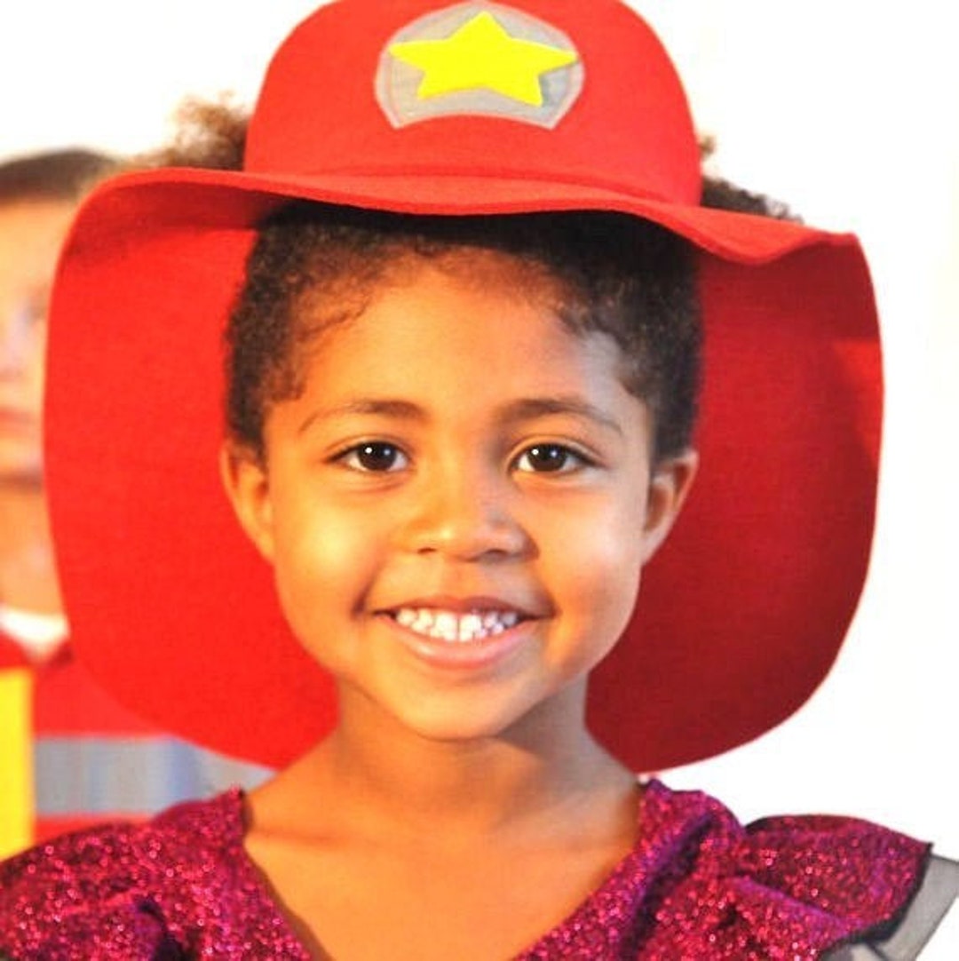 Fireman Felt Hat for Kids, Fireman Costume for Kids, Kids Firefighter ...