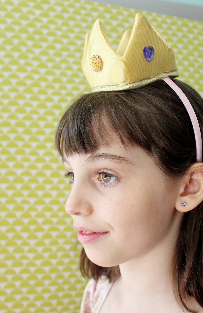 Princess Crown for Girls, Kids Crown, Headband Crown, Fabric Crown With ...